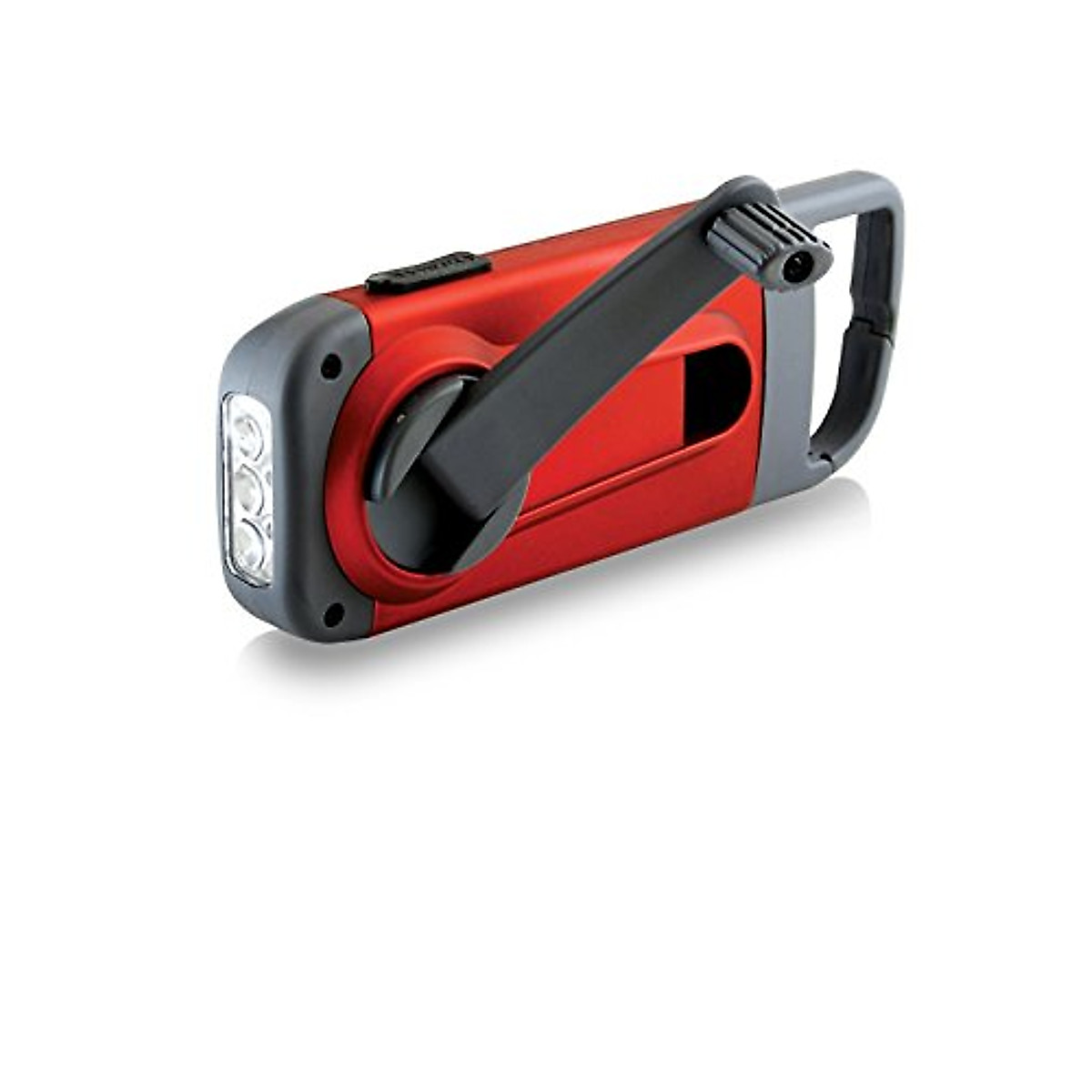 Eton American Red Cross Crank-Powered Clipray Clip-On Flashlight & Smartphone Charger, Red