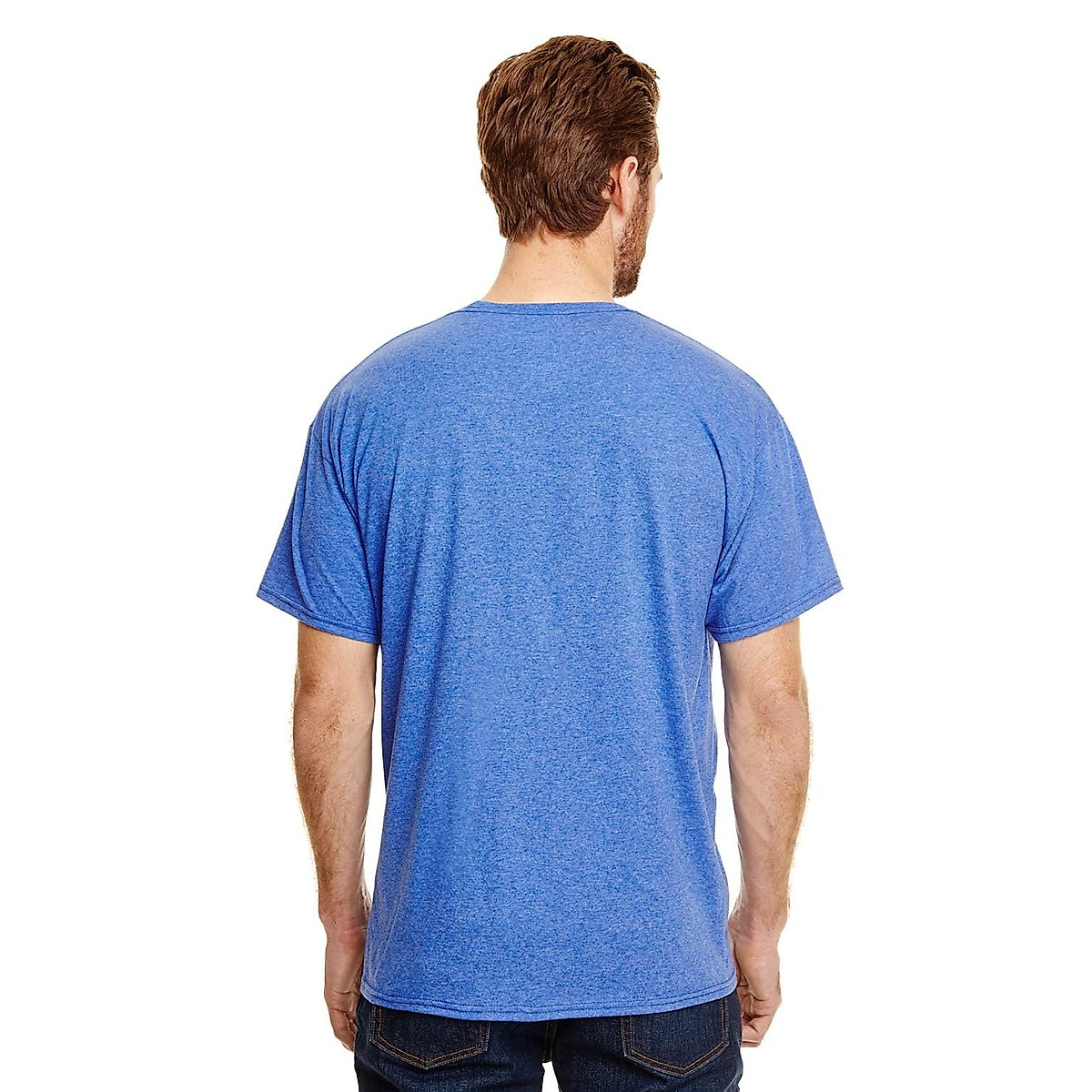 Hanes Men's Short Sleeve X-Temp T-Shirt with FreshIQ (Pack of 2), Royal Blue Heather, Medium