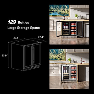 Empava Wine Beverage Refrigerator, Stainless Steel