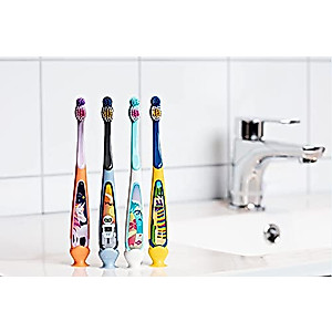 Jordan* Step 3 Kids Toothbrush, 6-9 Years, Soft Bristles, BPA Free - 4 Pack - Blue & Pink