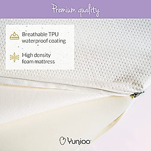 YUNIOO™ Foam Changing Pad. Moses Basket or Oval Bassinet Mattress Pad with Waterproof & Ultra Soft Cover. Replacement Diaper Changer Station Mattress. Changing Table Topper for Dresser. 29” x 15”