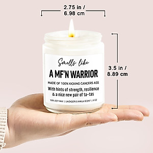 Younift Funny Breast Cancer Survivor Candle, Breast Cancer Gifts for Woman, Cancer Care Gifts for Women, After Breast Surgery Gifts, Mastectomy, Comfort Items for Chemo Patients, Cancer