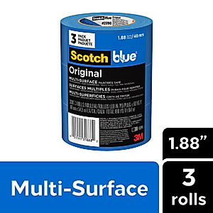 ScotchBlue Original Multi-Surface Painter's Tape,  1.88 inches x 60 yards (180 yards total), 2090, 3 Rolls