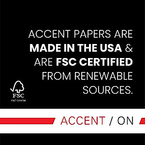 Accent Opaque White Printer Paper, 8.5” x 11” 40lb Bond/100lb Text Copy Paper, 250 Sheets (1 Ream) – Premium Smooth Finish Computer Paper, 97 Bright, 148gsm, Multipurpose White Copy Paper – 188101R