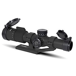 Monstrum Alpha Series 1-6x24 First Focal Plane FFP Rifle Scope | ZR305 H-Series Offset Scope Mount | Bundle