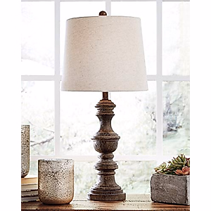 Signature Design by Ashley Magaly Cottage 27.65" Table Lamp, 2 Count Lamps, Brown