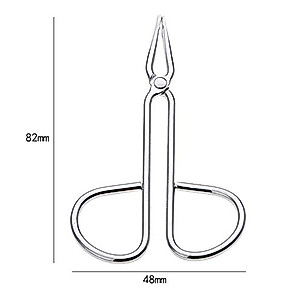 LASSUM 2 PCS Eyebrow Tweezers,Stainless Steel Scissors Shaped Eyebrow Straight Tip Tweezers Clip