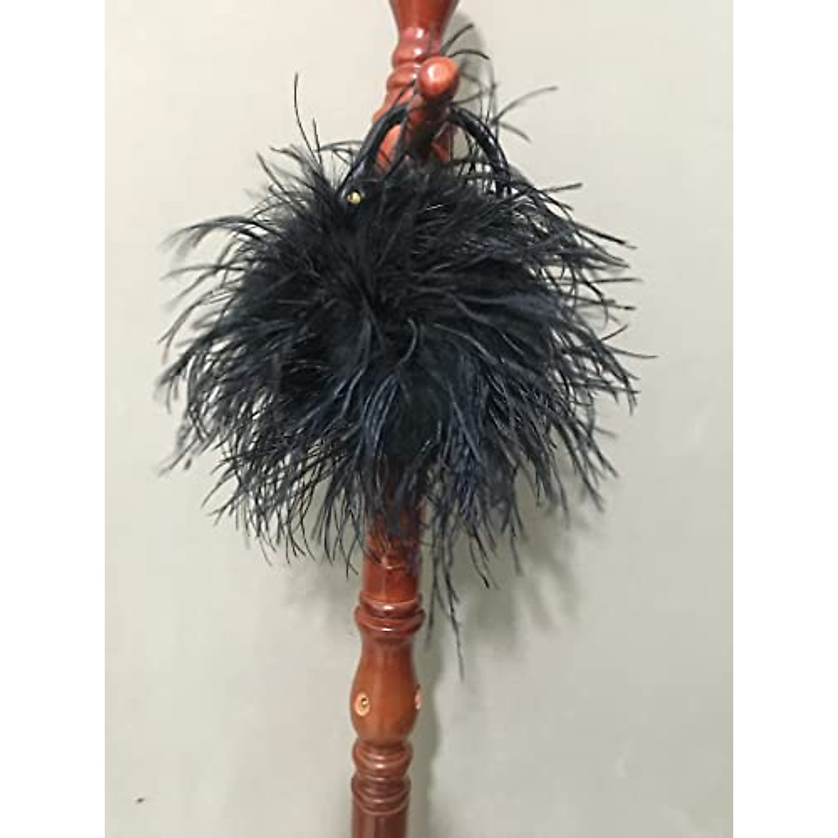 LVCOMEFF Women Ostrich Feather Purse Mini Handbag for Party Furry Casual Daily 2023 Bubblegum Color…