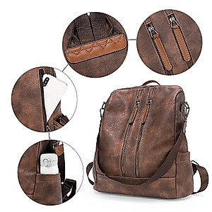 CLUCI Women Backpack Purse Leather Bundles with Small Crossbody Bag for Women Cellphone Shoulder