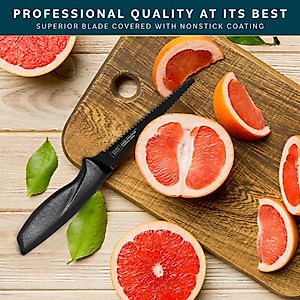 Home Hero 2 Pcs Grapefruit Knife with Sheath - High Carbon Stainless Steel Chopping Knife with Ergonomic Handle - Razor-Sharp Multi-Purpose Kitchen Knife for Chopping Vegetable and Cooking