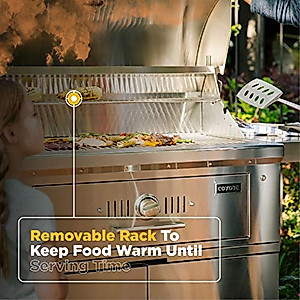 Coyote 36-Inch Built-in Charcoal Grill - C1CH36, Stainless Steel, 875 sq. in. Cooking Area