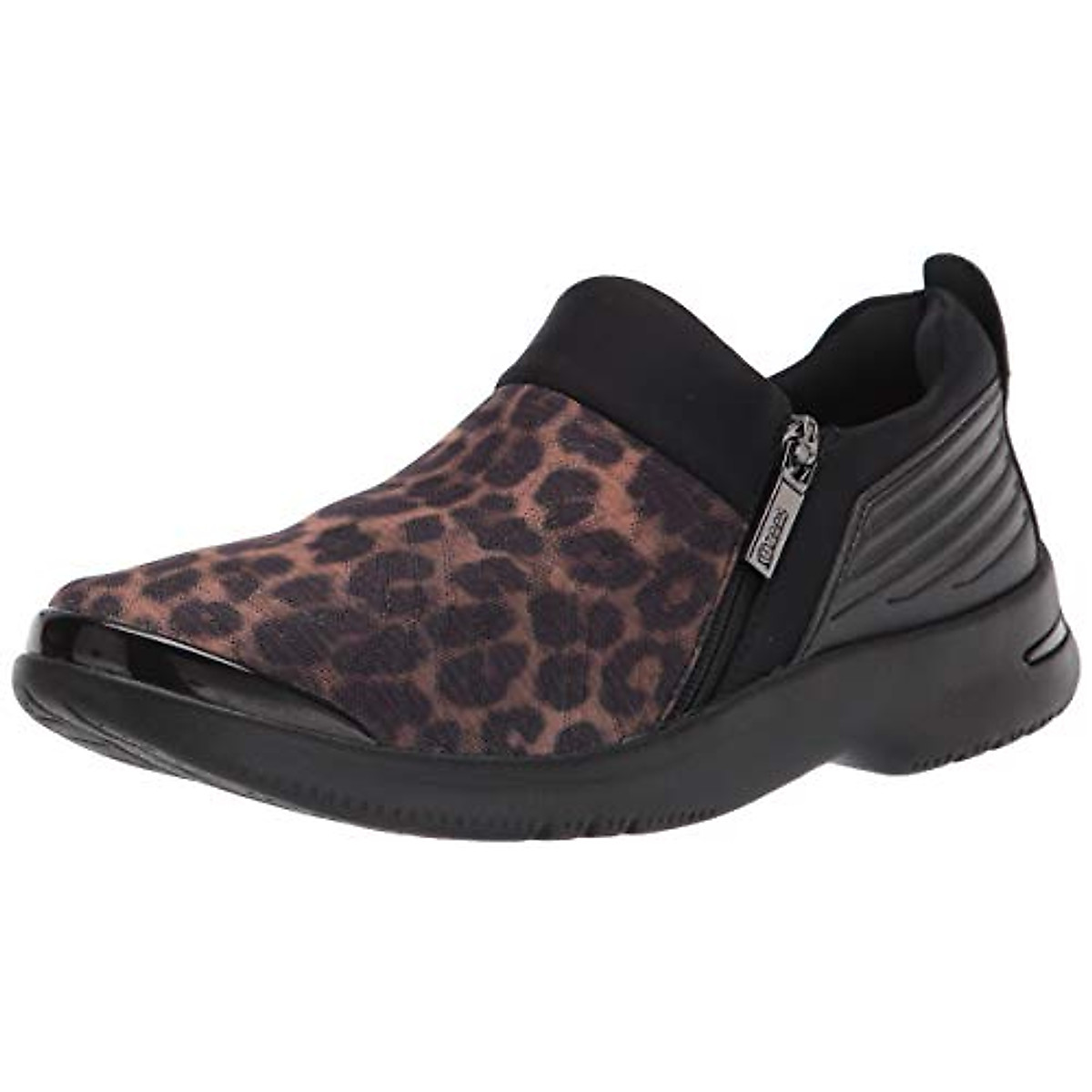 BZees womens Axis footwear, Black Leopard Print Fabric, 8.5 US