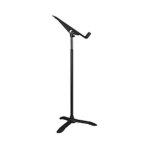 OEF Furnishings Portable, Height Adjustable Metal Music Sheet Stand, Black