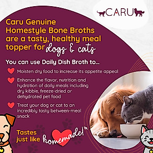 Caru Classics Free Range Chicken Bone Broth for Dogs & Cats - 1.1 Lbs Each - 6 Pack