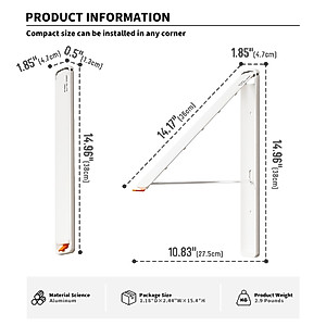 dancrul Retractable Clothes Drying Rack,Wall-Mounted Clothes Hanger Rack for Laundry Room,Laundry Drying Rack Wall Mount Space Saving Closet Organizer,Easy Installation Aluminium Dryer 1pcs White
