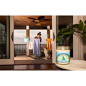 Pet's Favorite - Tested & Proven - Odor Eliminating Candle, Pet-Friendly Scented Candle, in 7 Great Fragrances – 70-Hour Burn Time, Cotton Wick (Fresh Laundry, Pack of 2)
