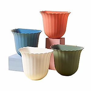 Mokylor 4 Pack Hanging Trash Can, Hanging Kitchen Waste Bins Over-Cabinet Trash Can, Collapsible Hanging Small Plastic Garbage Bowl Collecting Food Scraps for Bedroom Bathroom Office Camping