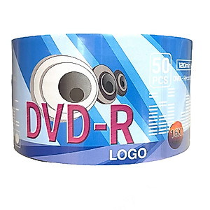 DVD-R 4.7GB 16X, LSK Media Logo Top, 50-Pack | Blank DVDs for Burning Video | DVD Discs Blank | Recordable DVDs
