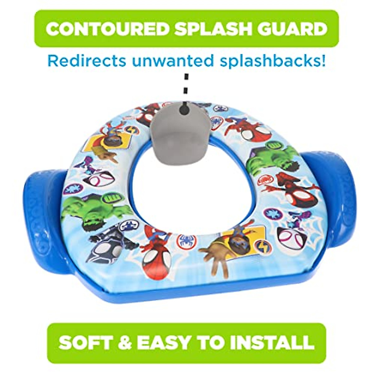 Spidey and His Amazing Friends "Team Up" Soft Potty Seat and Potty Training Seat - Soft Cushion, Baby Potty Training, Safe, Easy to Clean