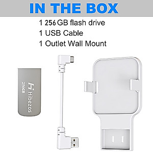 256GB USB Flash Drive and Outlet Mount for Blink Sync Module 2, Save Space and Easy Move Mount Bracket Holder for Blink Outdoor Indoor Security System (Blink Sync Module 2 is NOT Included)