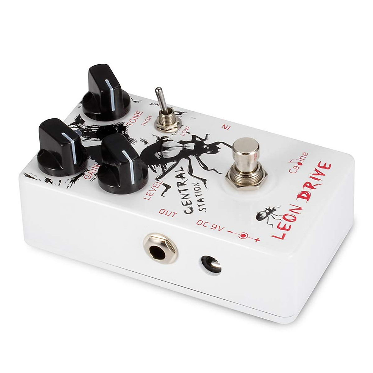 Caline Electric Guitar Effects Pedals Multi Distortion Leon Drive 9V DC White Central Station Guitar Pedal Bass Reverb Acoustic Preamp True Bypass CP-50 Guitarist Gifts