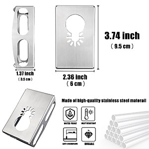 Square Slot Cutter Compatible for Dewalt 20V & Milwukee M18 Oscillating Multi-Tool to Cut-in Single Gang Wall Boxes,Outlet Cutter for Drywall,Efficient Carving Tool,1 Pcs Square-Shaped