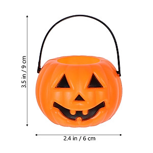 TOYANDONA 8 Pieces Halloween Candy Buckets Trick or Treat Pumpkin Bucket Halloween Party Favors Pumpkin Pails with Handle