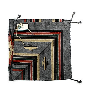 Onyx Arrow Southwest Area Rug, 20 x 40 Inches, Center Diamond, Gray/Black/Multi