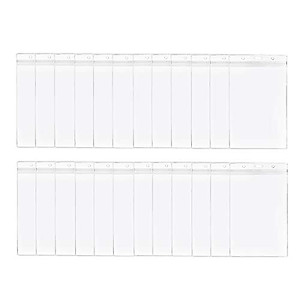 LGEGE 24 PCS Transparent Extra Large 6.5x4.5" Badge Holders for Passport ID ,Cash,Plane Ticket, Receipts,Credit Card, etc