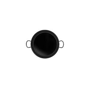 Vaello Campos Vaello La Valenciana Enameled Steel Valley Panel Paella Pan, 70 Cm, Black