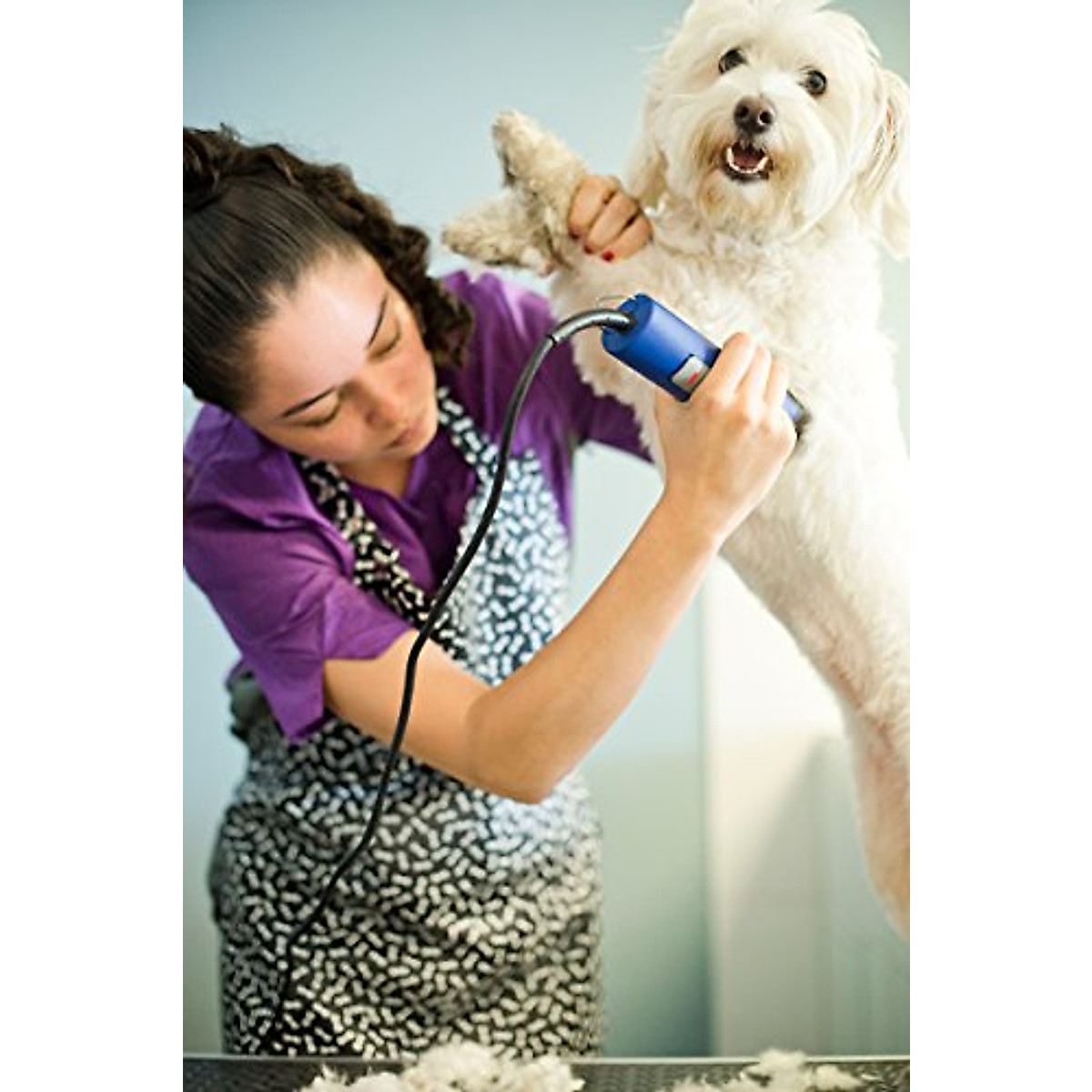 Andis – 23275, Ultra Edge Detachable Blade Clipper - Super 2-Speed Rotary Motor with Minimal Noise, 3400-4400 Strokes per Minute, Includes 14-Inch Heavy-Duty Cord – for Dogs, Coats & Breeds, Blue