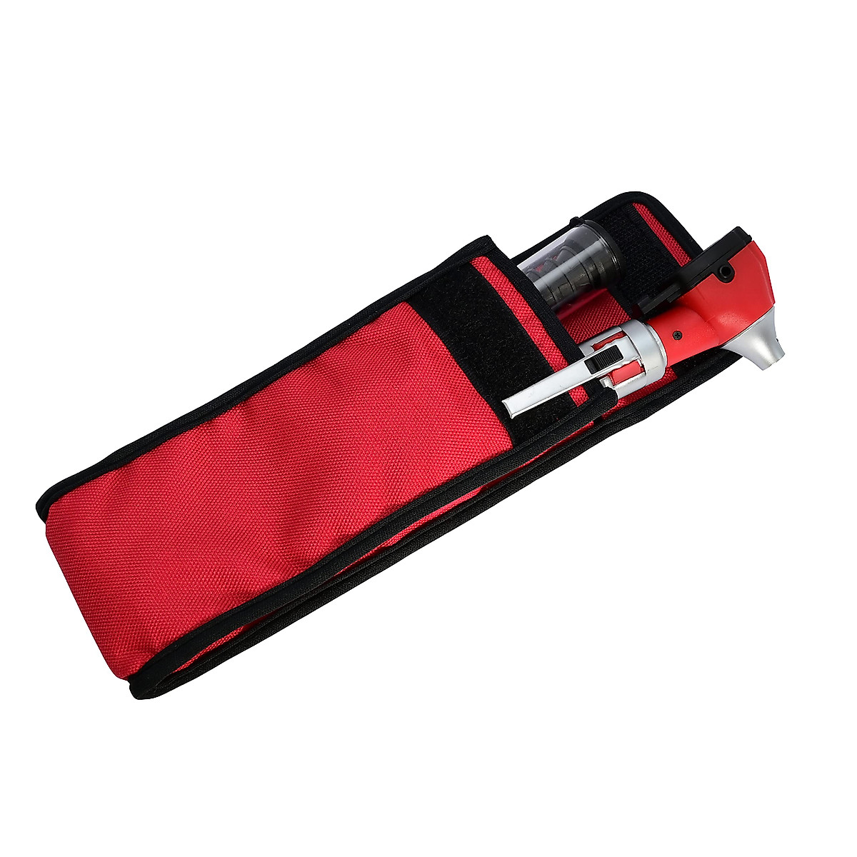 OdontoMed2011 Otoscope - Portable Ear Light and Exam Kit for Home and Professional Use - 3X Magnifying Fiber Optic Scope with Spare Tips, Bulb, and Carrying Case - Pocket Diagnostic Equipment (Red)