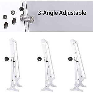 DECOMIL – Jewelry Armoire with Mirror | Jewelry Cabinet Standing, LED Lights and Full lengt Mirror | White