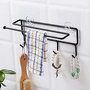 Modernnimalist Shelf,Kitchenware Storage Rack, Tableware Rack, Non-Stick Drill, Towel Rack, Storage Rack, Hanger Hook, Kitchen and Bathroom Accessories/White