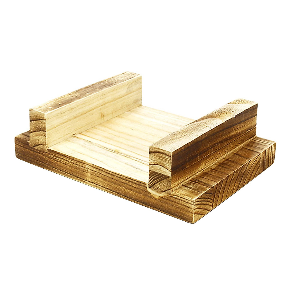 JOROBURO Wooden Step Stool, Foot Step Stool Bedside Foot Stool for High Beds, Large Surface Wooden Stool for Kitchen Bedroom Livingroom Bathroom(#1)