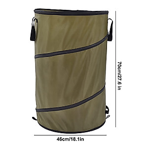 TEUOPIOE Collapsible Trash Can - Pop Up 30 Gallon Trashcan for Garbage with Pull Ring Latch Outdoors - Ideal for Camping Recycling and More