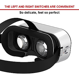VR Glasses 3D Virtual Reality Smart Digital Glasses Headset for 4.0-6.7", Compatible with iOS and Android Systems, for IMAX Movies and Games with Remote Control