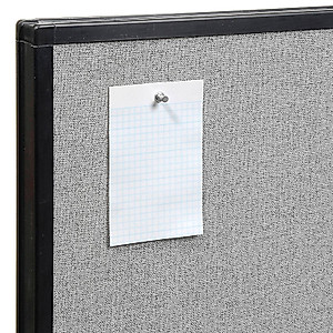 Global Industrial 60-1/4"W x 72" H Freestanding Office Partition Panel, Gray