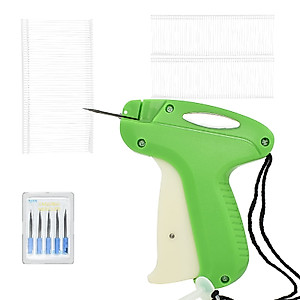 Clothes Garment Tag-Gun Set, Standard Retail Price Tag Attacher Guns, 6 Needles & 1000pcs 1inch and 2000pcs 2inch Barbs Fasteners for Store Warehouse Consignment Yard Sale