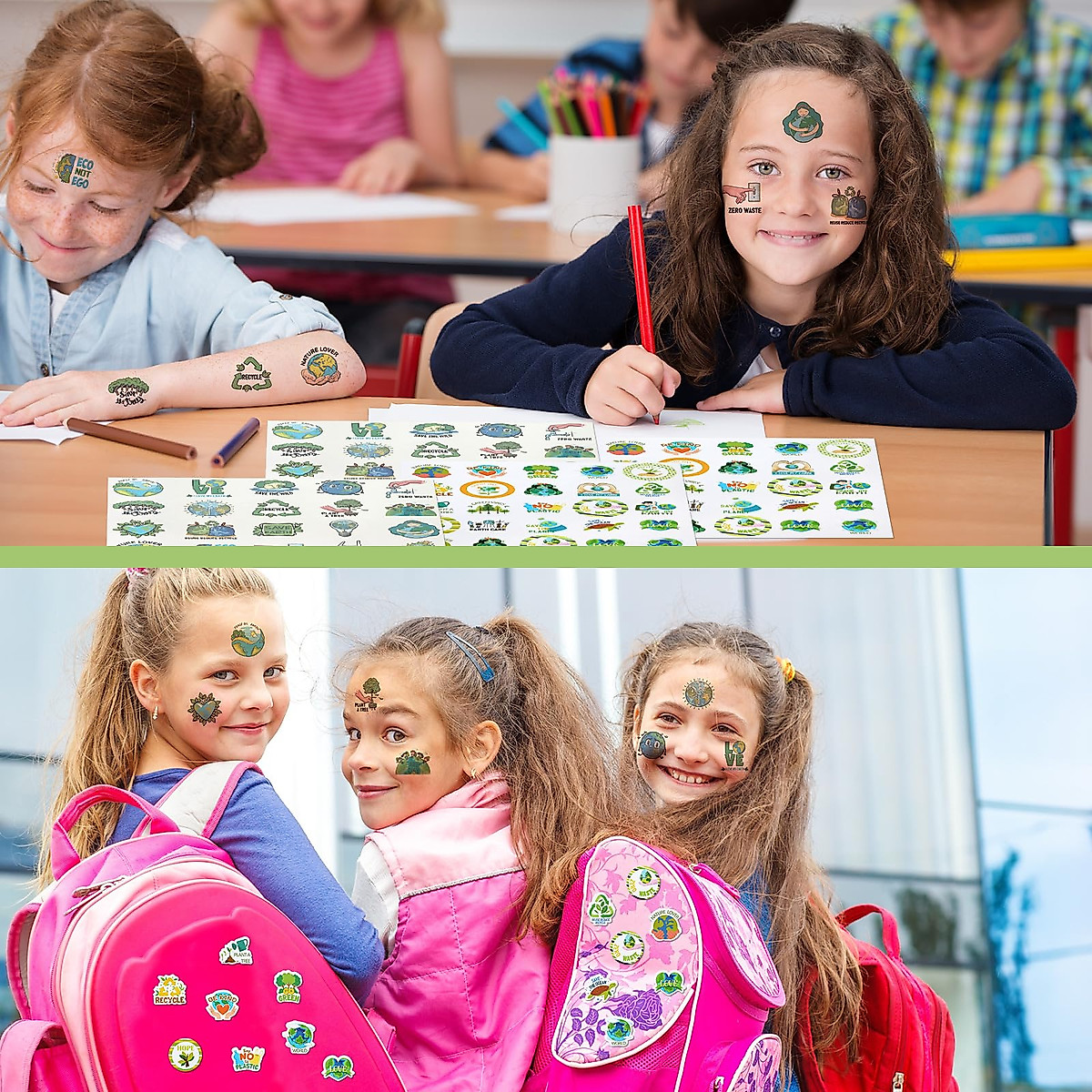 Jetec 700 Pcs Red Ribbon Week Tattoos Drug Free Stickers Set, Include 200 Pcs Red Ribbon Awareness Tattoos Temporary Tattoo 500 Pcs Say No to Drugs Sticker for School Event Anti Drug Campaign Support