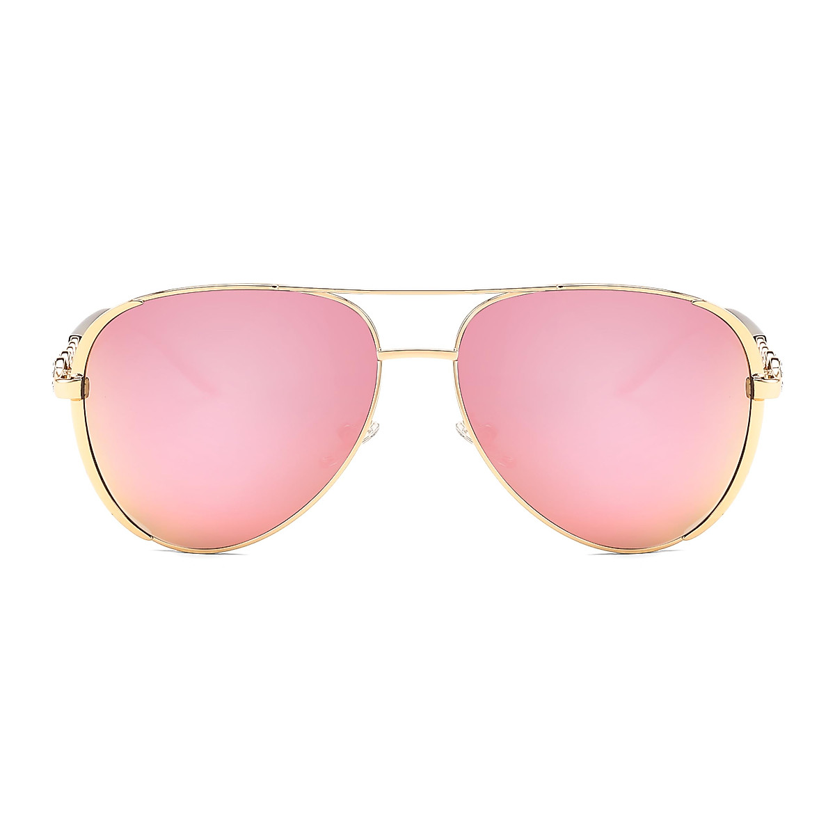 FEISEDY Retro Polarized Pilot Sunglasses for Women 70s Vintage Trendy Shades B4147