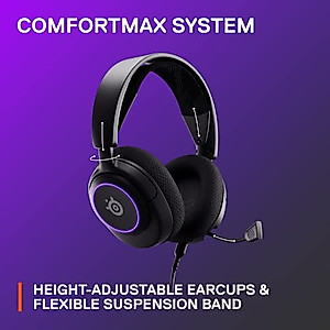 SteelSeries New Arctis Nova 3 Multi-Platform Gaming Headset - Signature Arctis Sound - ClearCast Gen 2 Mic - PC, PS5/PS4, Xbox Series X|S, Switch, Mobile,Black