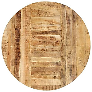 Annlera Dining Tables Round 68.9"X29.5" Round Table Dining Table Oval Solid Wood Dining Desk Apartment Kitchen Table Mid Century Modern Table,Rough Mango Wood, Powder-Coated Steel