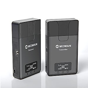 Wireless Video Transmission System, MOMAN Matrix 600S, SDI and HDMI Transmitter and Receiver for Blackmagic BMPCC Camera Atomos Ninja v with 600ft Range, Inbuilt Antennas Zero Noise, 0.08s Latency