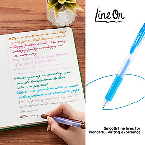 Colored Gel Pens, Lineon 24 Colors Retractable Gel Ink Pens with Grip, Medium Point(0.7mm) Smooth Writing Perfect for Adults and Kids Journal Notebook Planner, Writing in Office and School