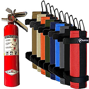 Bartact Roll Bar Fire Extinguisher Holder Mount 2.5 lb, Adjustable, Universal, One Size fits All, Black, Made in The USA