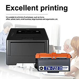 Feromyink Compatible TN720 TN-720 Toner Cartridge Replacement for Brother HL-5440D 5450DN 5470DW/DWT 6180DW/DWT DCP-8110DN 8155DN MFC-8710DW 8810DW 8950DW/DWT Printer (Black,1-Pack)