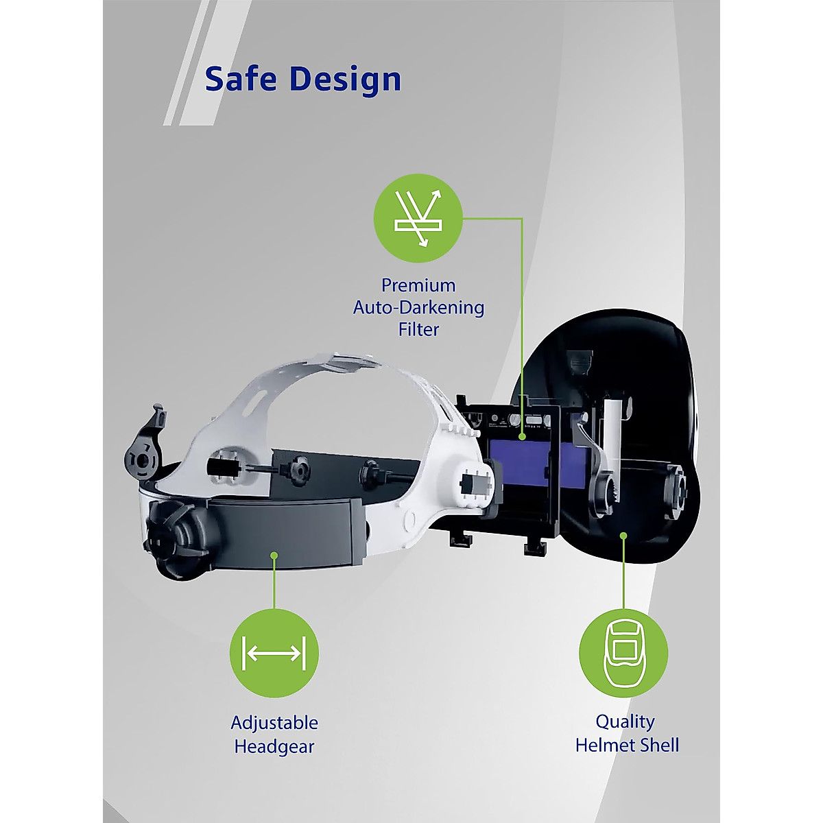 WELDSAMURAI Auto Darkening Welding Helmet, True Color Solar Power Welding Hood, 4 Arc Sensor Wide Shade 4/5-8/9-13 Welder Mask Shield with Grinding for TIG MIG MMA Plasma