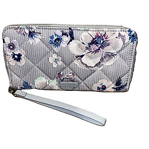 Vera Bradley Iconic RFID Accordion Wristlet in Park Stripe Performance Twill