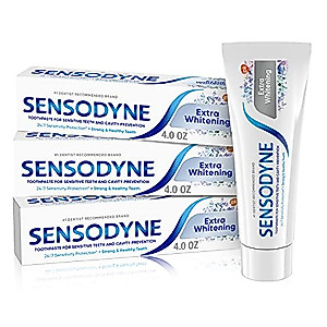 Sensodyne Extra Whitening Sensitive Teeth Whitening Toothpaste - 4 Ounces (Pack of 3)